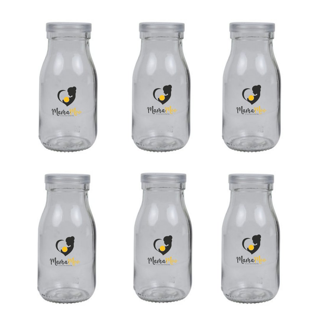 Mini Milk / Glass Bottles (Set of 6) – MamaMooBreastfeeding